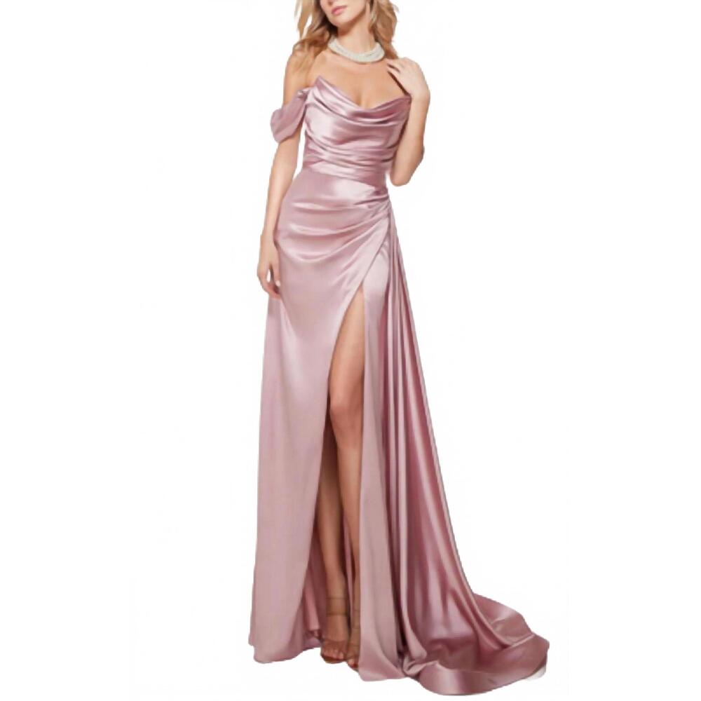 Alyce Paris | Dresses | New Alyce Paris Long Off The Shoulder Satin ...